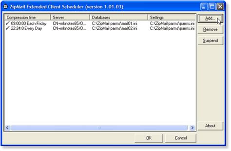 ZipMail Zip Compression For Lotus Notes Databases Extended Client Version