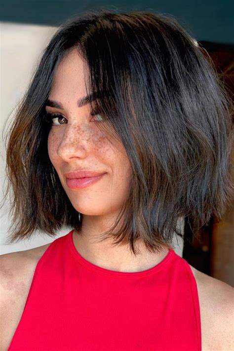 Wavy Angled Bob Haircuts