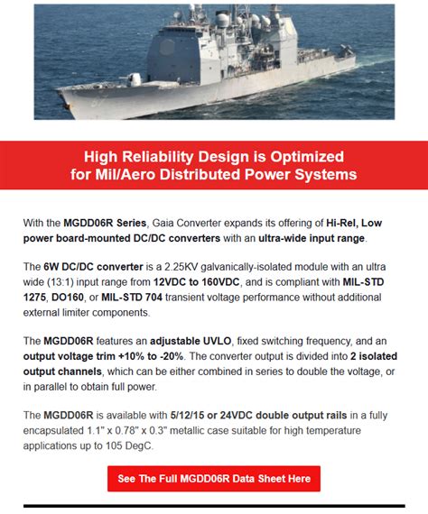 Mgdd06r Low Power Ultra Wide Input Range Modular Dc Dc Converter Gaia Converter