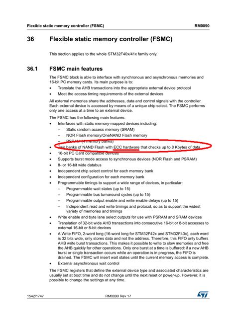How To Use Stm32 Eccx Register To Correct Nand Fla