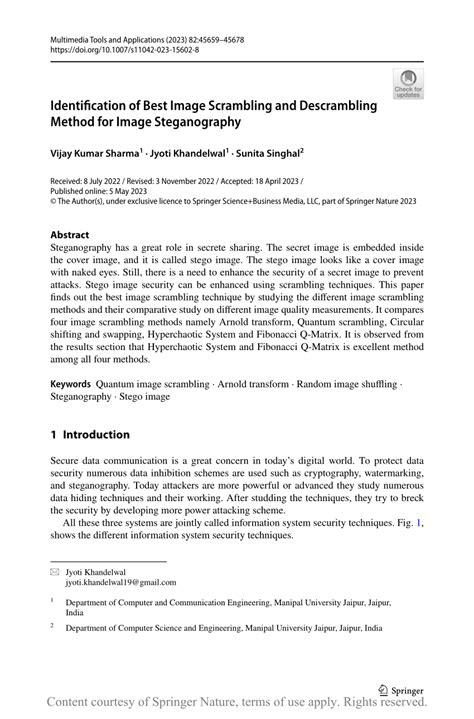 identification of best image scrambling and descrambling method for