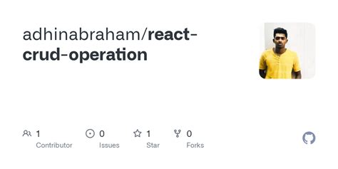 Github Adhinabrahamreact Crud Operation