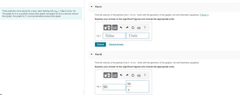 Solved Three Particles Move Along The X Axis Each Starting Chegg