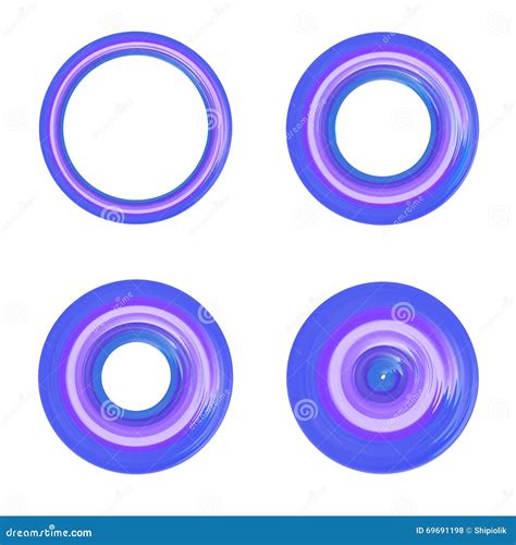 Different Width Circle Set Stock Vector Illustration Of Lilac 69691198