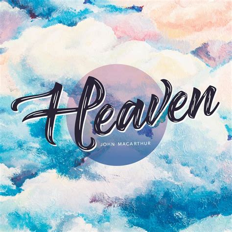Heaven In Cursive Writing On Cloud Background