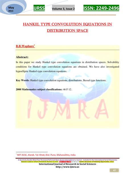 Pdf Hankel Type Convolution Equations In Distribution Space