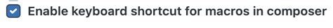 Activating And Deactivating Macros Keyboard Shortcuts Zendesk Help
