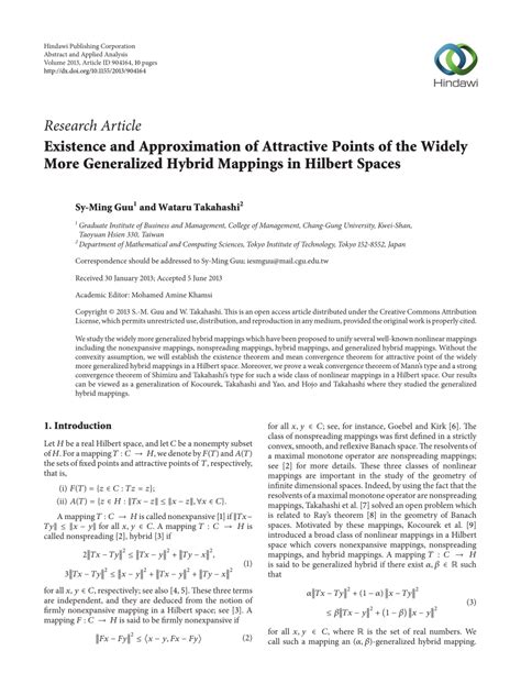 Pdf Existence And Approximation Of Attractive Points Of The Widely