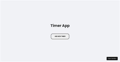 Timer App Codesandbox
