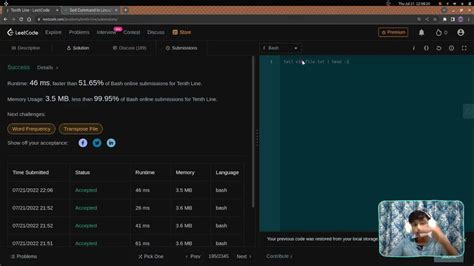 Tenth Line Leetcode Problem Youtube