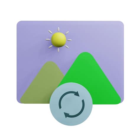 Premium Psd 3 D Illustration Of Refresh Data Icon