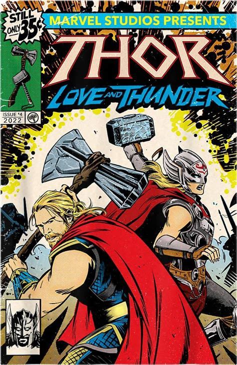 Thor Poster Vintage Thor Cover Retro Thor Thor Love And Thunder Comic
