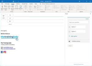 How To Create A Poll Using Forms In Outlook The Training Lady