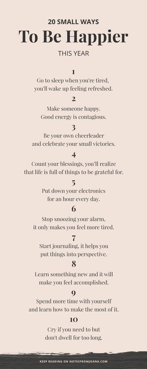 20 Small Ways To Be Happier This Year Or Any Year Ways To Be
