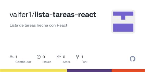 GitHub Valfer1 Lista Tareas React Lista De Tareas Hecha Con React