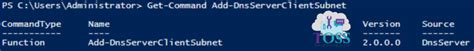 Add Dnsserverclientsubnet Powershell Cmdlets Toss