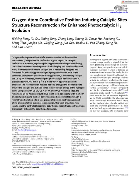 Pdf Oxygen Atom Coordinative Position Inducing Catalytic Sites Structure Reconstruction For