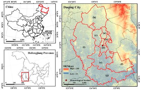 Topographic Map Of Daqing City A Saltu District B Longfeng Download Scientific Diagram