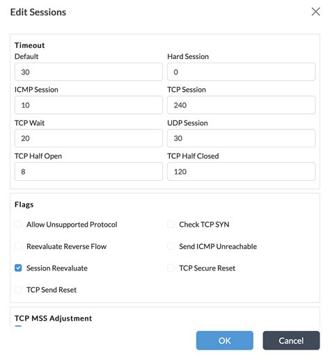 Configure Service And Session Options Versa Networks