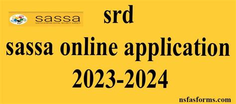 Srd Sassa Online Application 2023 2024