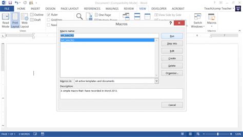 How Do I Set Up A Macro In Word Design Talk