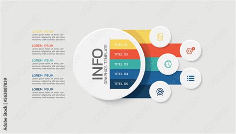 Circular Steps Infographics Template Design For Background Stock Vector Adobe Stock