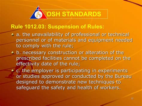Philippine Osh Standards Rev 2012 Ppt