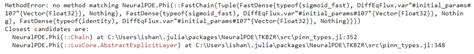 No Method Matching Neural PDE Error In Julia Stack Overflow