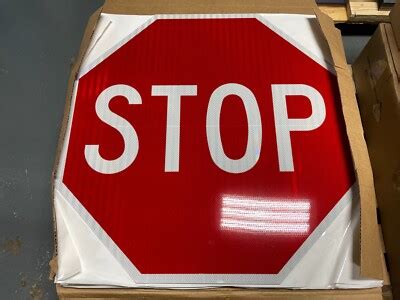 New Stop Sign 30 X 30” Mutcd R1 1 3m Hip Reflective Road Sign Made In
