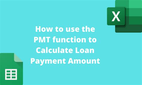 How To Use The Pmt Function To Calculate Loan Payment Amount Basic Excel Tutorial
