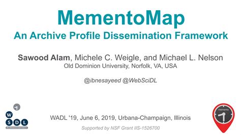 Mementomap An Archive Profile Dissemination Framework Ppt