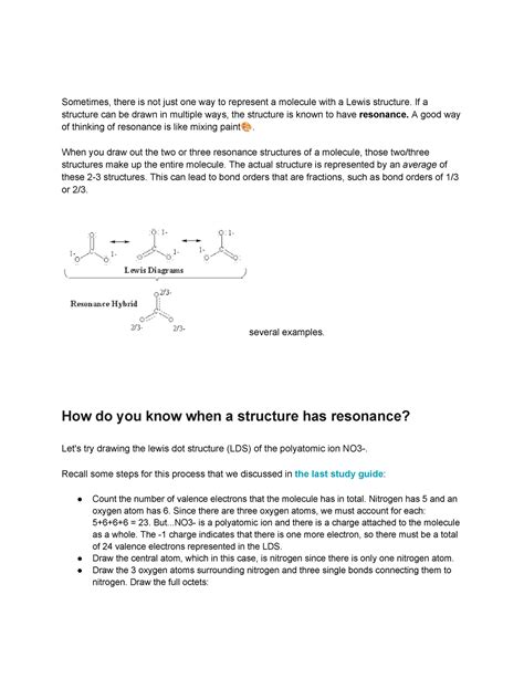 Unit 2 Resonance And Formal Charge Sometimes There Is Not Just One Way To Represent A