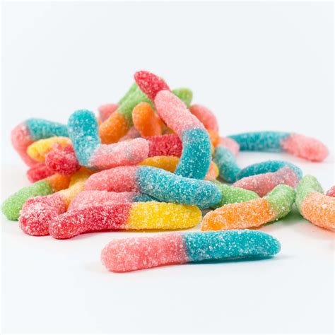 200g Bag Of Sour Worms Sweet And Sour Fruity Gummy Worms Wallies Lollies