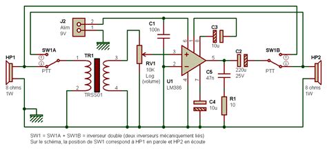 schema interphone filaire