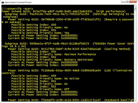 Windows 7 Power Scheme Configuration Using Powercfgexe
