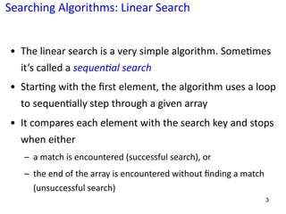 Chapter Introduction To Searching And Sorting Algorithms Student Pdf
