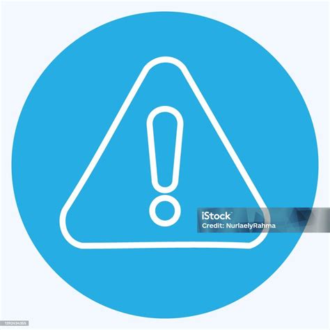 아이콘 경고 표시 프로그래밍 기호에 적합합니다 파란 눈 스타일 편집 가능한 간단한 디자인 디자인 템플릿 벡터 간단한 기호 그림