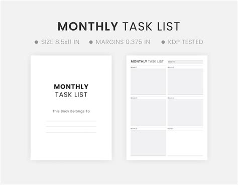 Premium Vector Monthly Tasks Tracker Template Printable