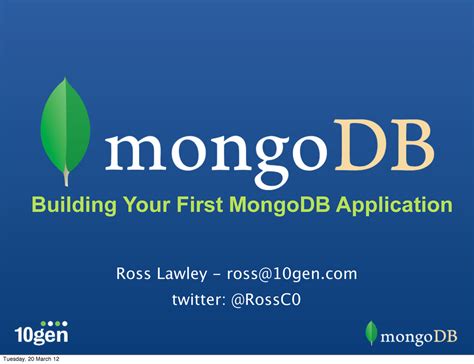 Building Your First Mongodb Application Speaker Deck