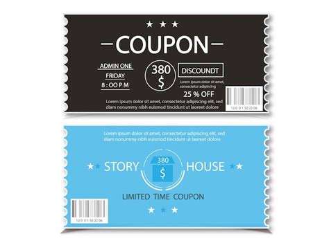 현실적인 상품권 배너 프리미엄 벡터