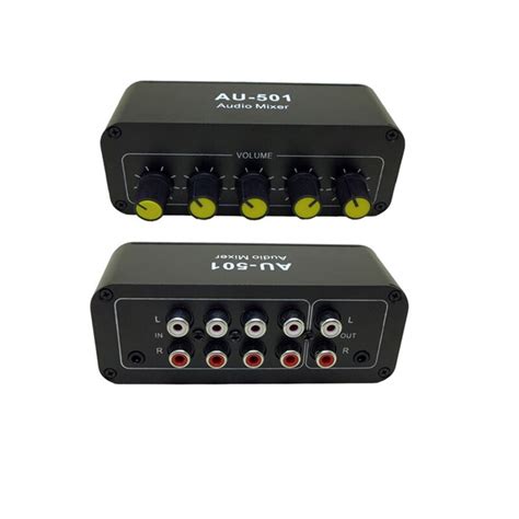 Stereo Audio Mixer 5 Input 1 Output Multi Channe Vicedeal