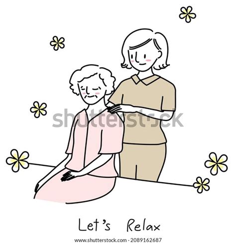 Female Massage Therapist Giving Massage Spa Senior Over 2 Royalty Free