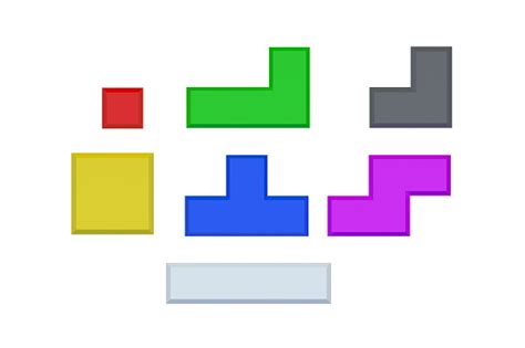 흰색 배경에 고립된 게임에 대한 기하학적 블록 집합입니다 수수께끼를 위한 장난감 벽돌 논리적 사고 컨스트럭션 큐브 복고풍 퍼즐