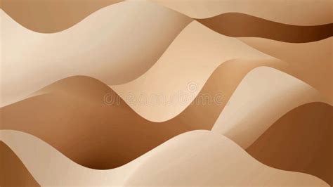Smooth Undulating Waves In Shades Of Beige And Brown Create A Dynamic And Visually Appealing