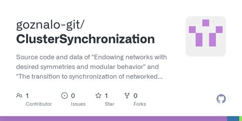 Github Goznalo Gitclustersynchronization Source Code And Data Of Endowing Networks With