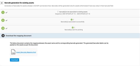 Generate Barcodes For Existing Assets