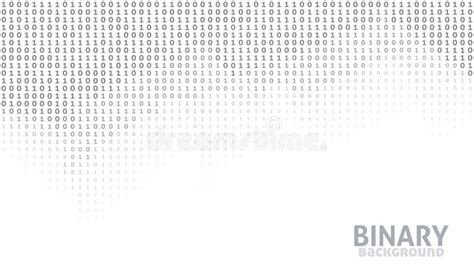 Binary Zeros And Ones On Green Background Stock Illustration