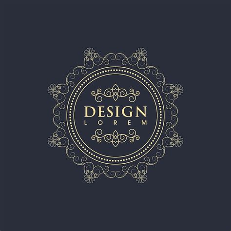 빈티지 테두리 라인 템플릿 벡터 프리미엄 벡터