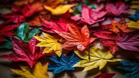 다채로운 종이 단풍나무 잎이 무더기에 있다 단풍 색종이로 수제 Hd 사진 사진 다채로움 배경 일러스트 및 사진 무료 다운로드 Pngtree