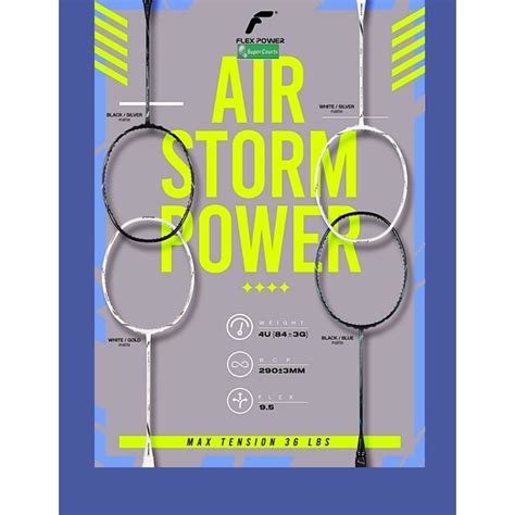 【original】flex Power Air Storm Power Max 36lbs 【free Install String 4 Knot Free Overgrip